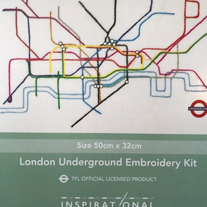 The London Tube Map Embroidery Kit - Etsy