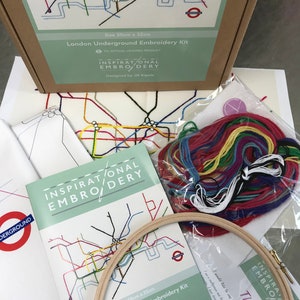 The London Tube Map Embroidery Kit - Etsy