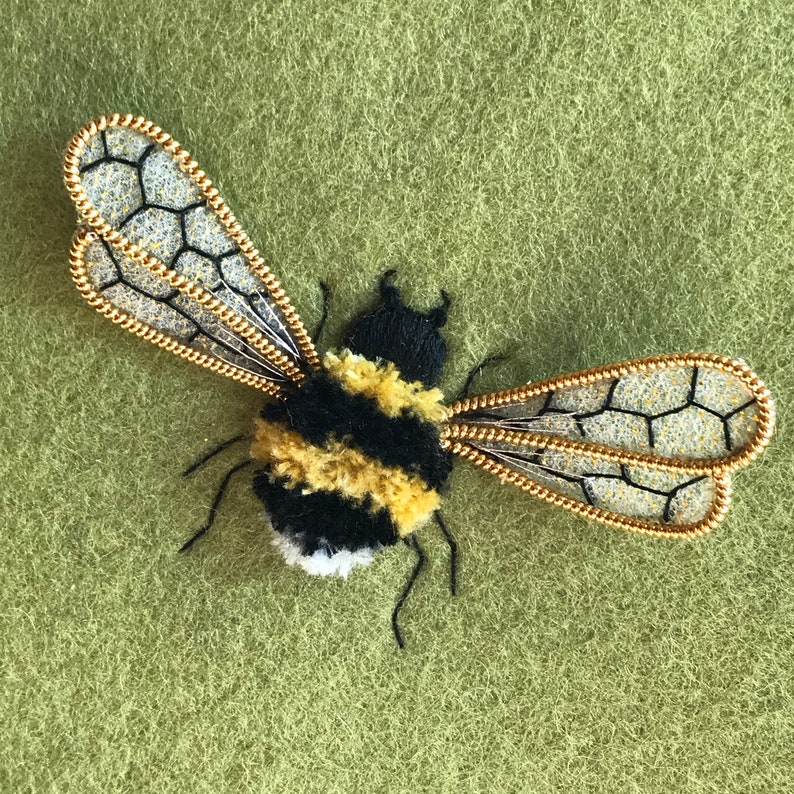 A Beautiful Stumpwork Bee to Create. the Specialist Bee Fabric is Made ...