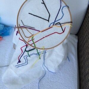 The London Tube Map Embroidery Kit - Etsy