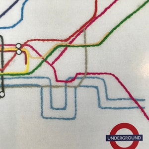 The London Tube Map Embroidery Kit - Etsy
