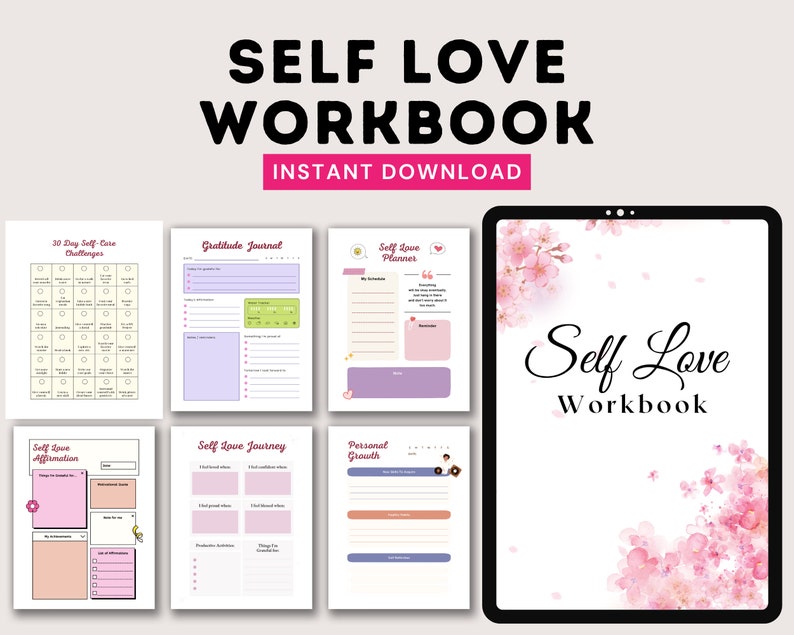 Self Love Motivational Workbook - Etsy