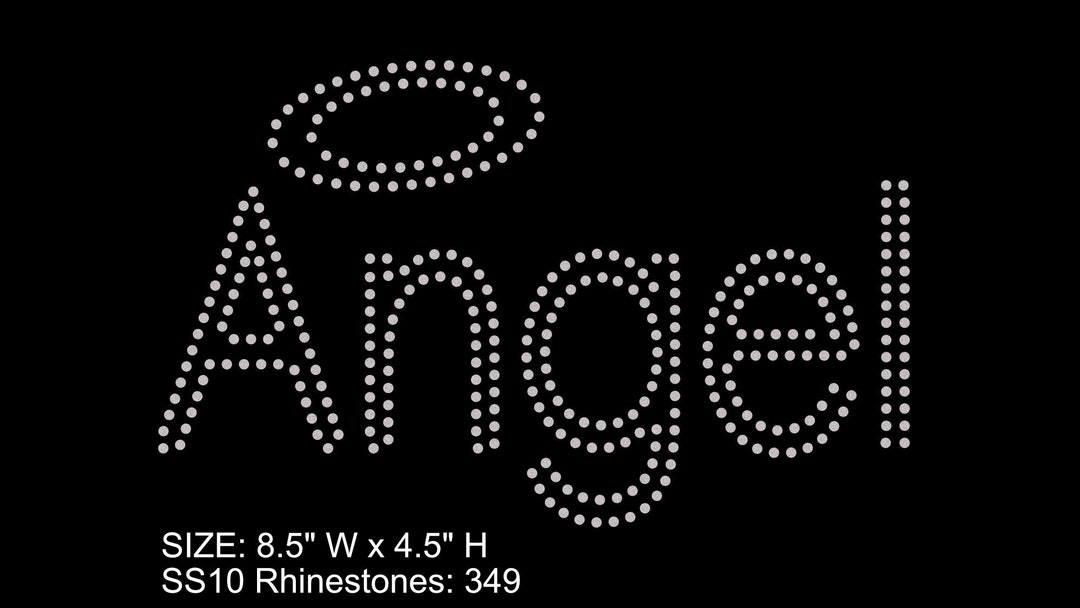 Angel Rhinestone Template SVG Instant Download - Etsy