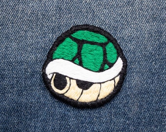 Green Turtle Shell Embroidered Nintendo Patch From Mario Brothers - Etsy