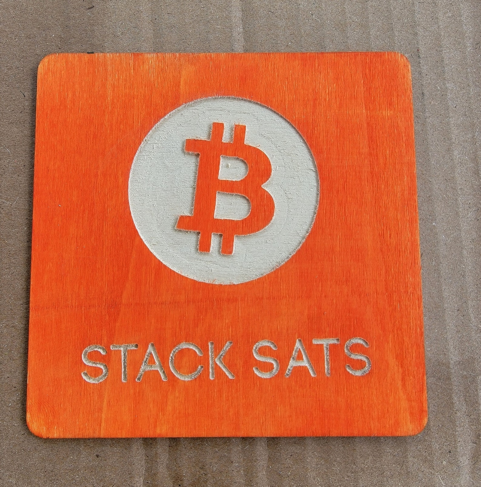 Bitcoin Stack Sats Coaster pack of 3 | Etsy