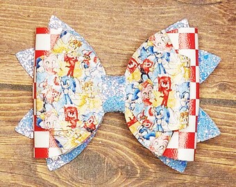 Sonic Hedgehog Hair Bows - Etsy