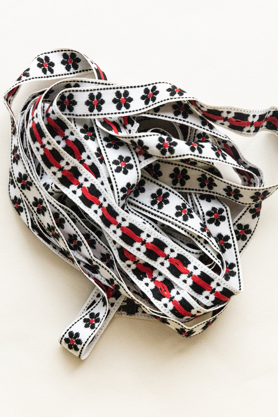 Vintage Daisy Ribbon From the 60s SIX Yards, Vintage 60's Flower Trim ...