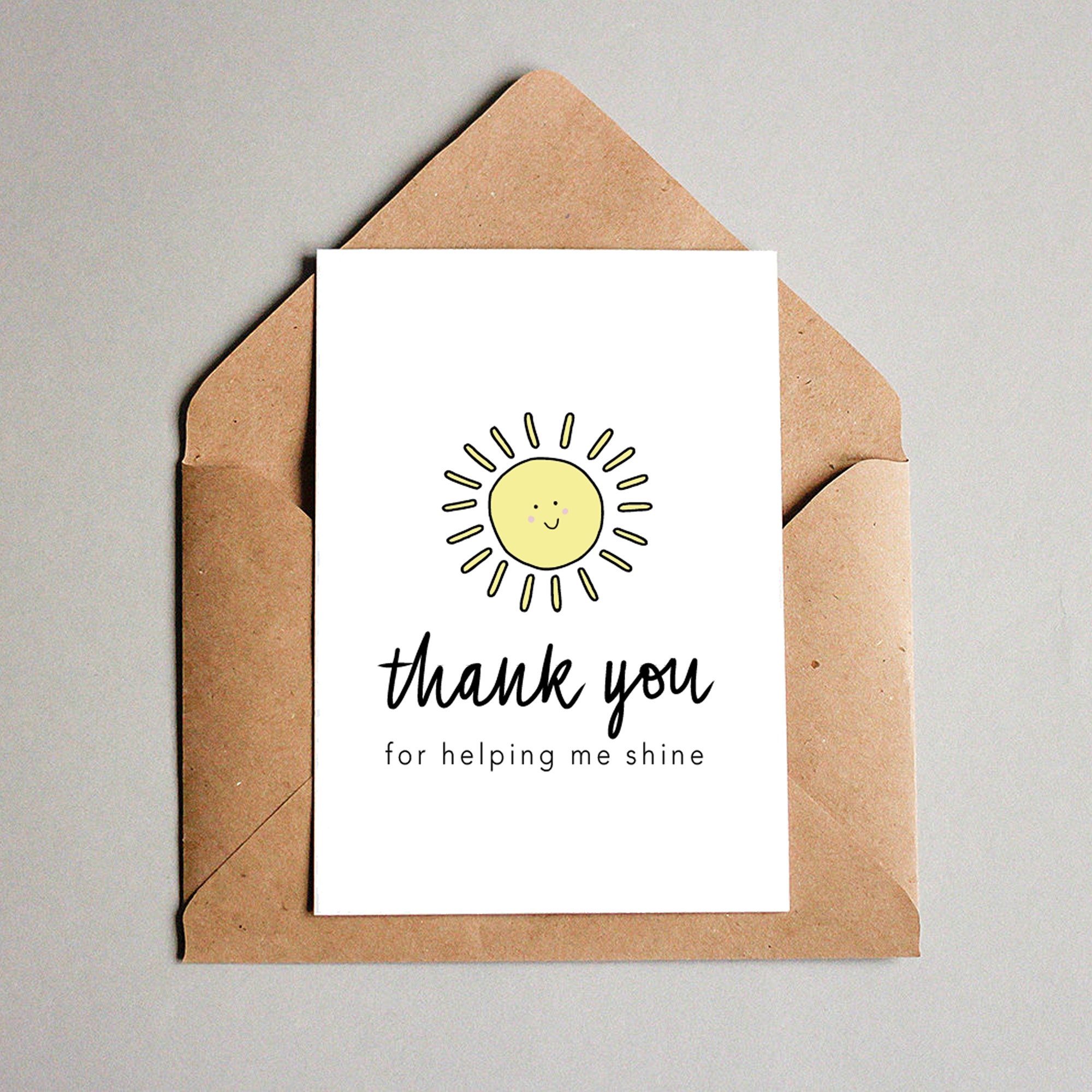 Thank You for Helping Me Shine Printable Greetings Card for - Etsy UK