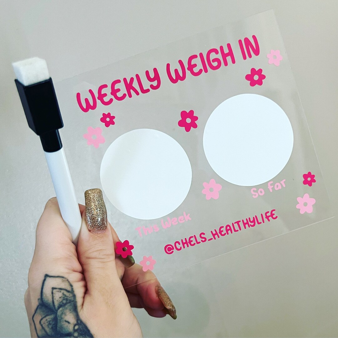 Weight Loss Dry Erase White Board Acrylic Plaque, Weekly Weigh In ...