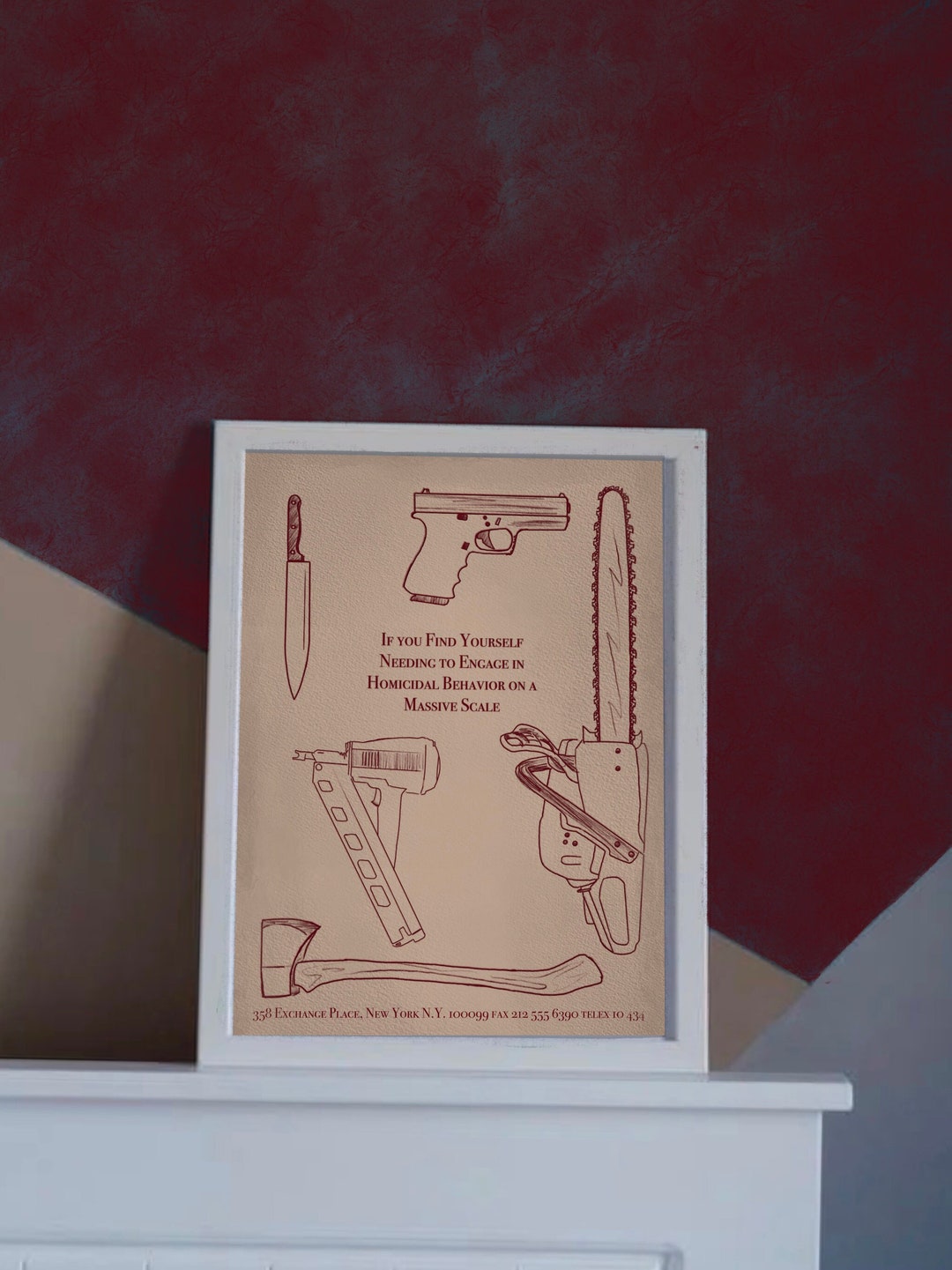 Patrick Bateman American Psycho DIGITAL Poster - Etsy