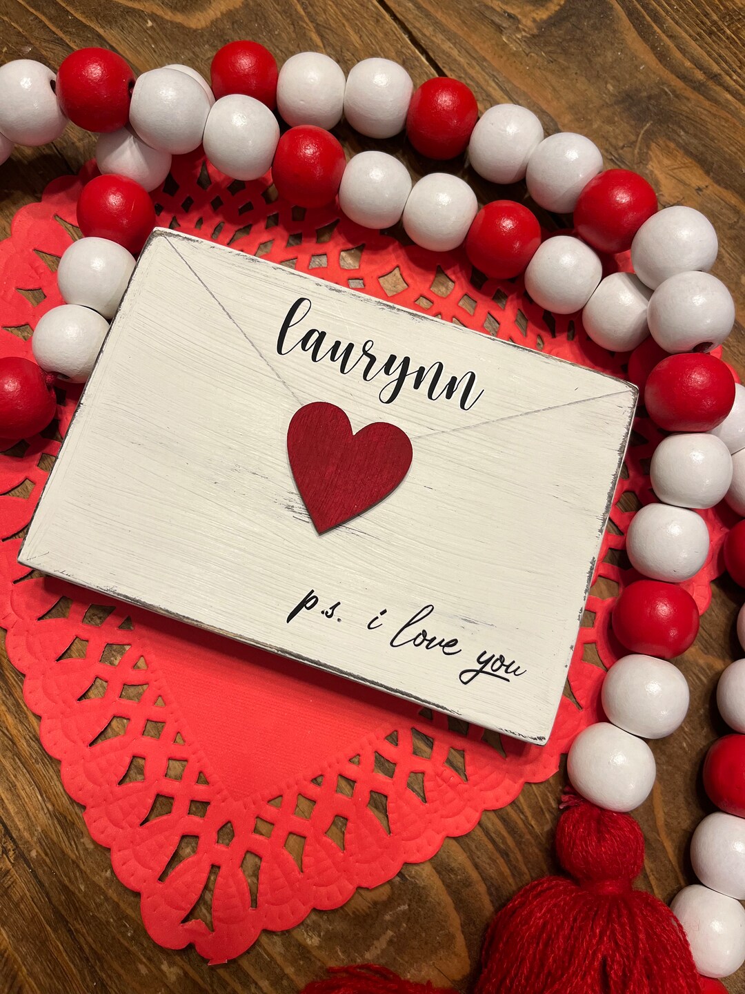 Personalized Love Letter - Valentine Gift - Tiered Tray Sign - Love ...