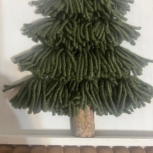 Tassel Christmas Tree Decor | Framed Yarn Tree | Christmas Decorations ...