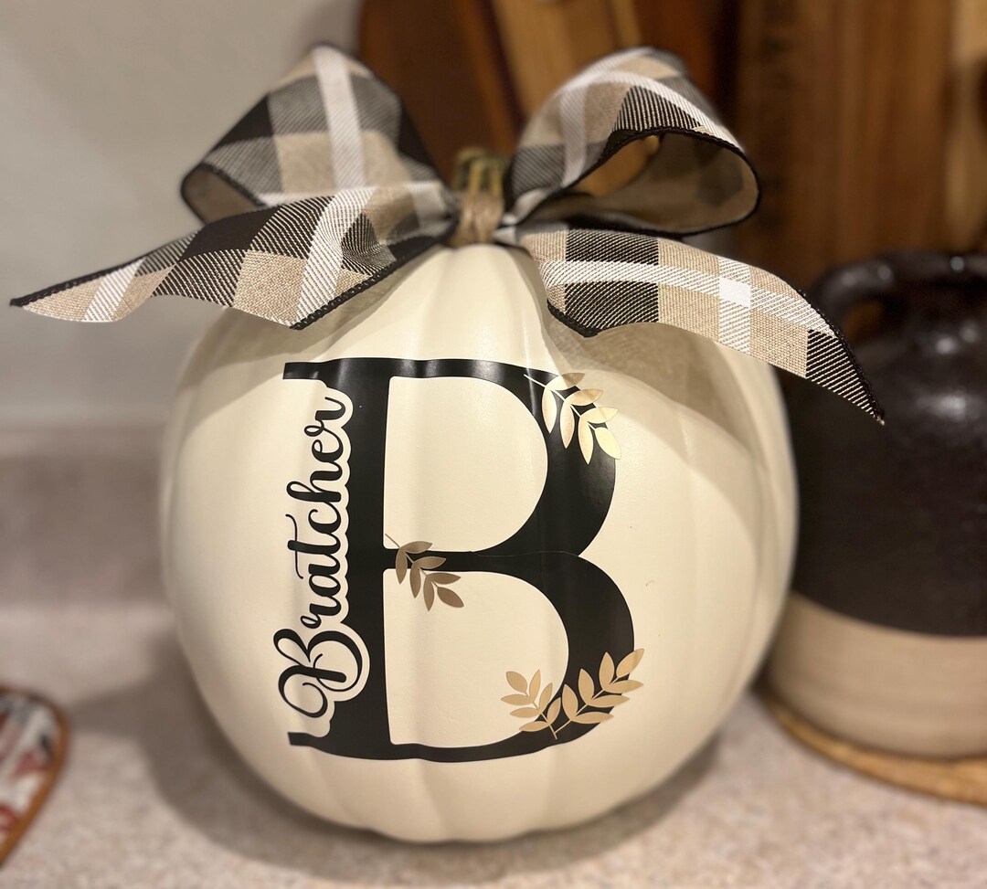 Personalized Fall Foam Pumpkin: Custom Family Name Thanksgiving Decor ...