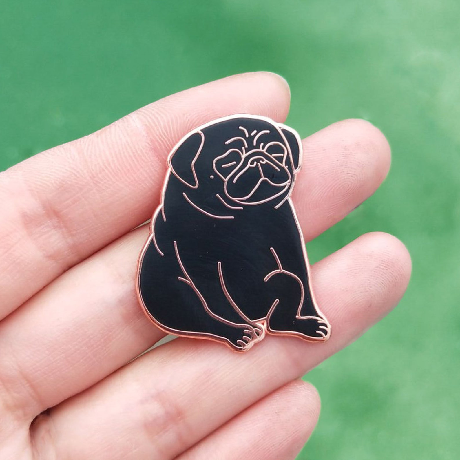 Relaxation Pug Hard Enamel Pin - Etsy