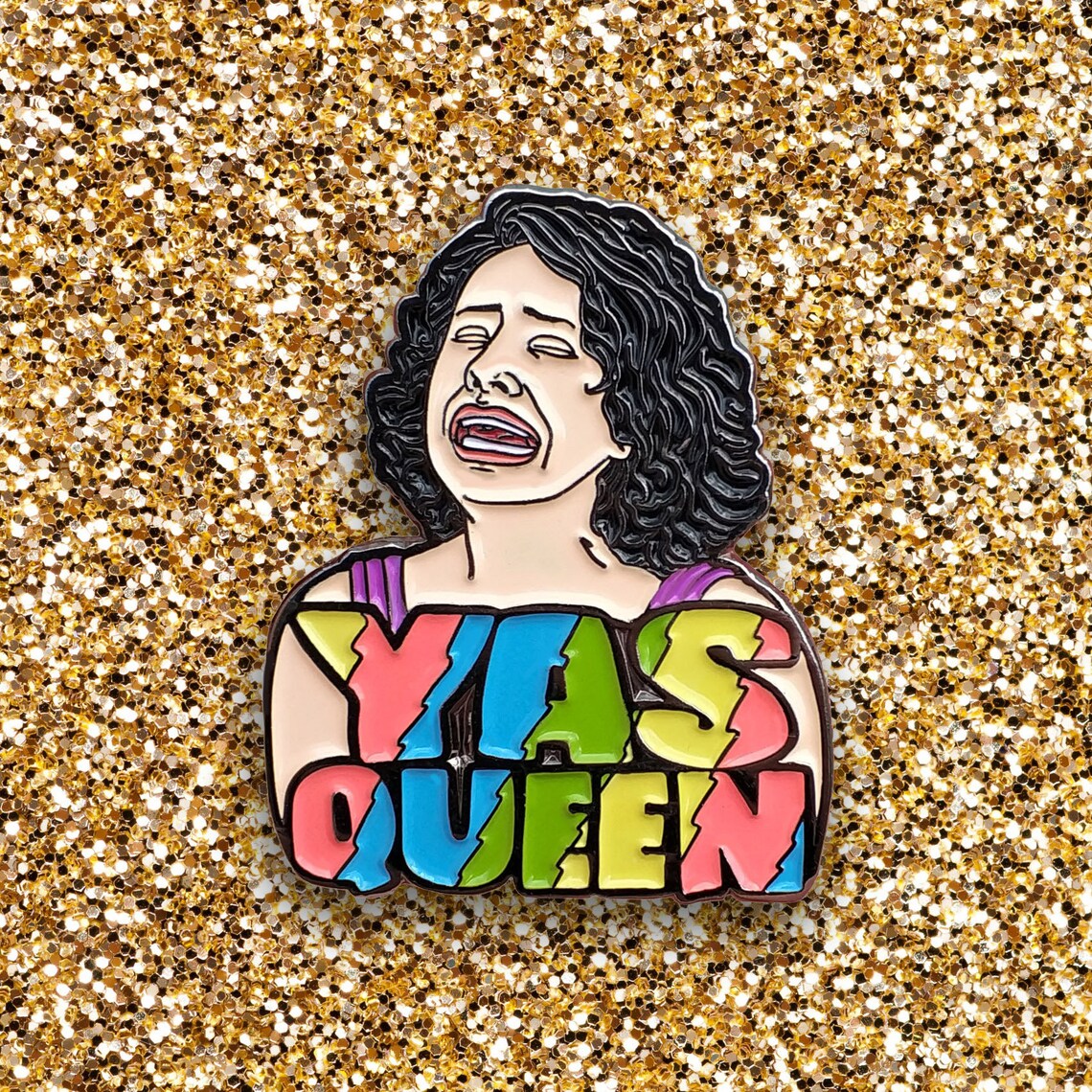Broad City Yas Queen Enamel Pin Etsy