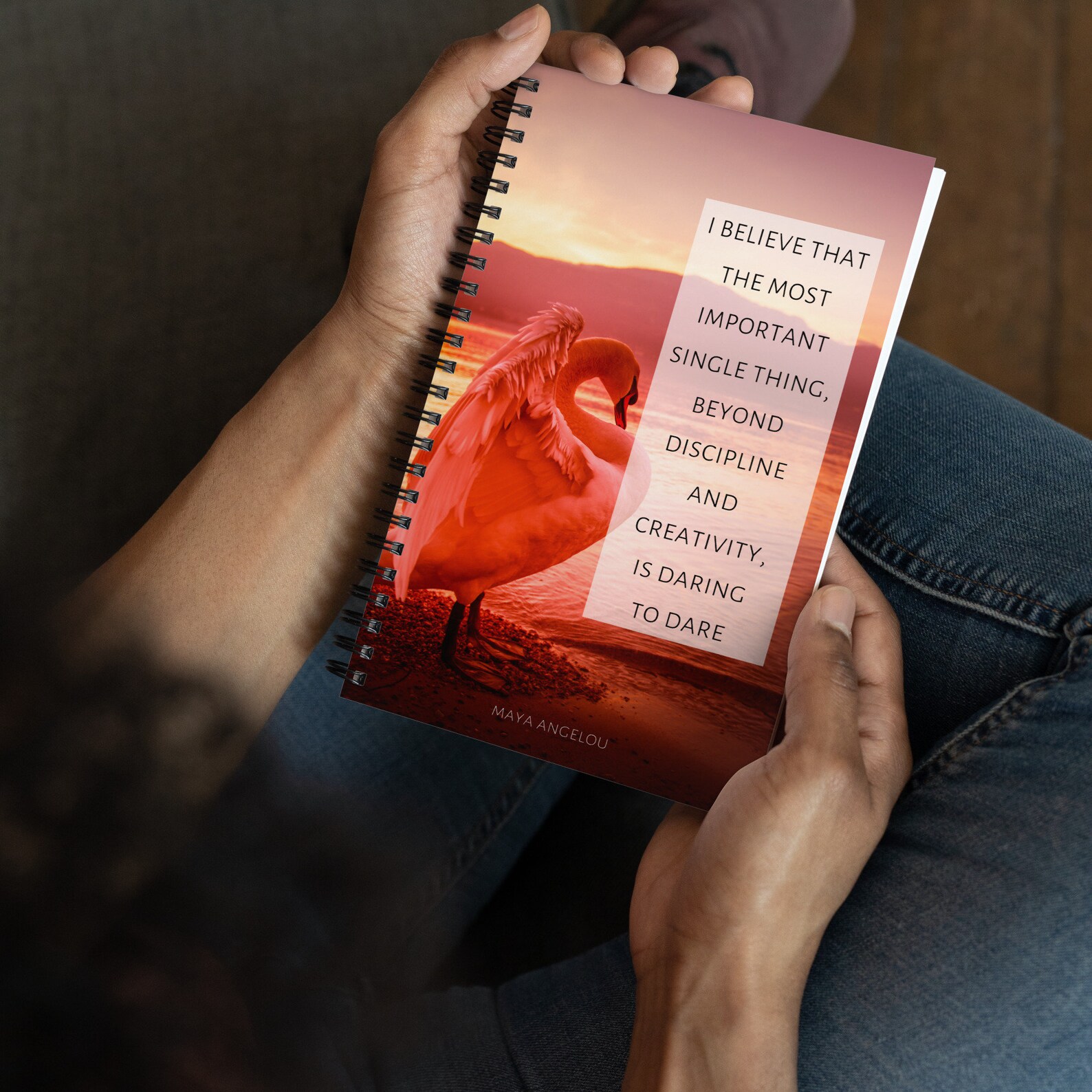 Dotted Page Spiral Notebook Maya Angelou Quote, I Believe the Most ...