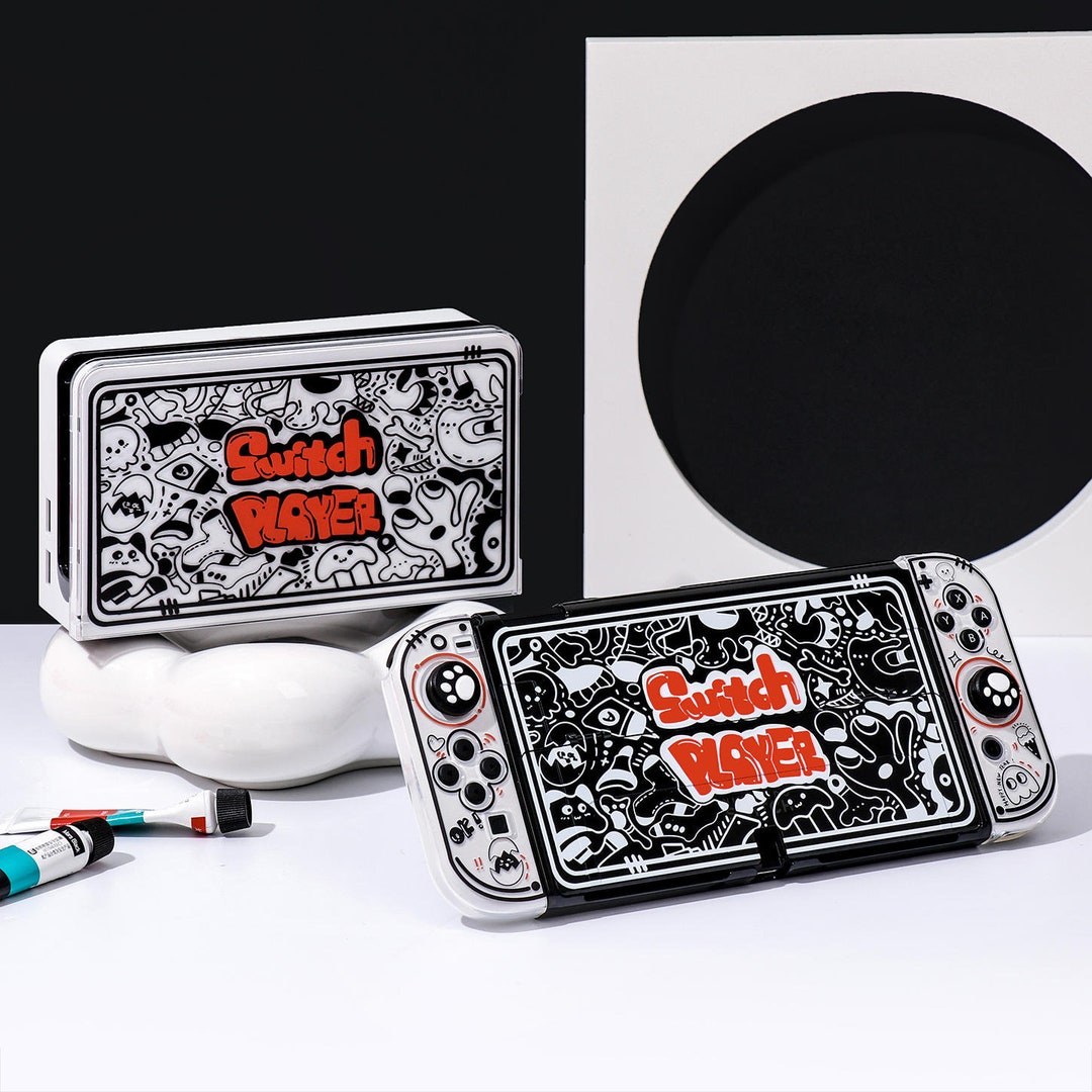 Cute Graffiti Style Nintendo Switch and OLED Hard Shell Case With Free ...