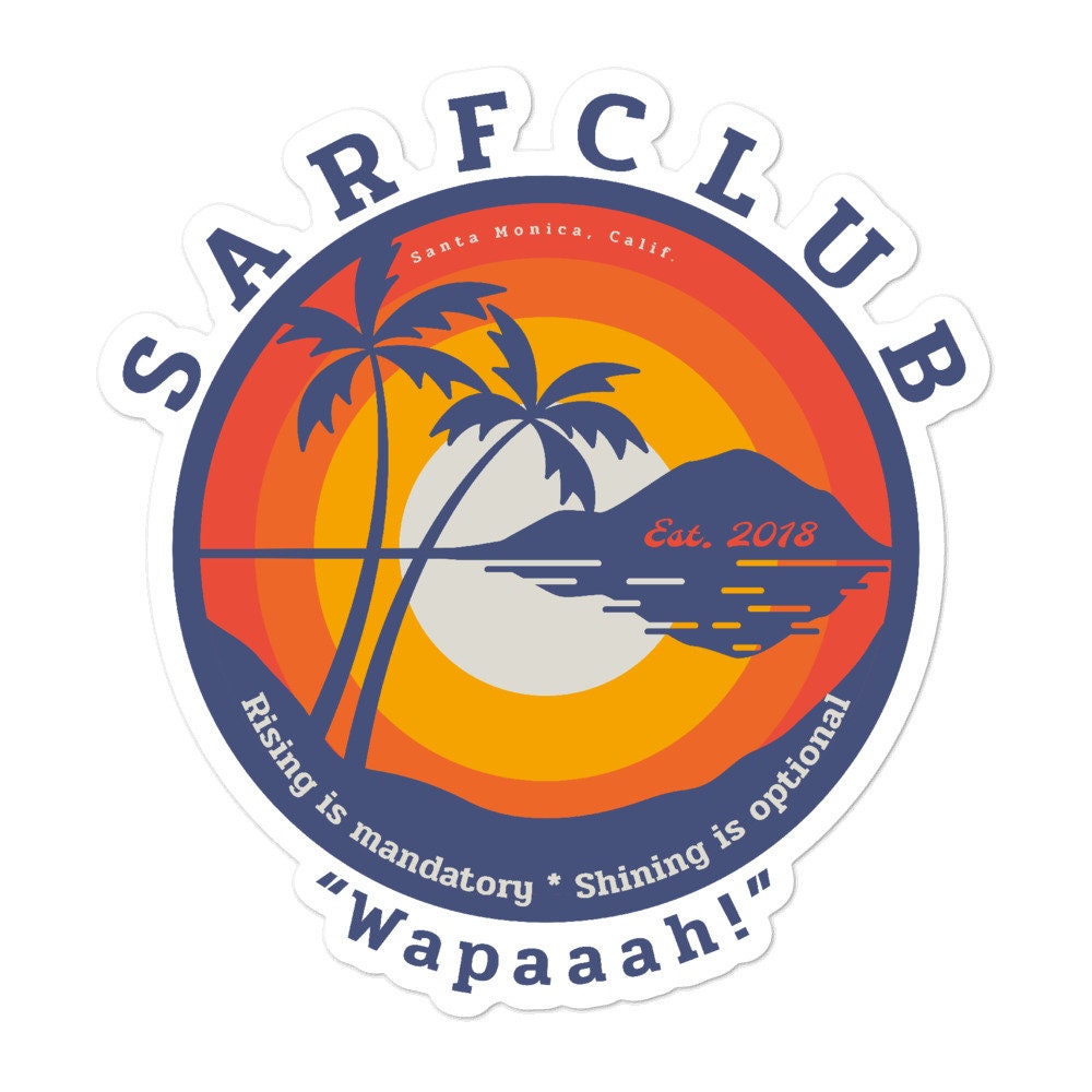 Logo Sarf Club Autocollants sans bulles - Etsy France