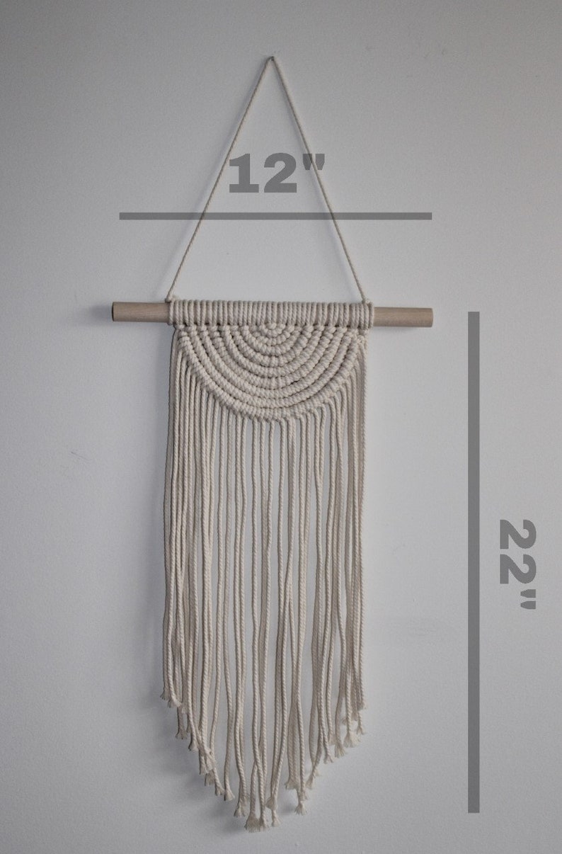 Macrame Wall Hanging Half Moon Hand Made Semi-circle | Etsy