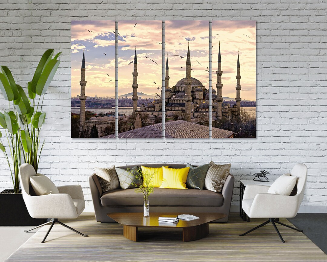 Sultan Ahmed Mosque Original Wall Decor the Blue Mosque Printing Canvas ...