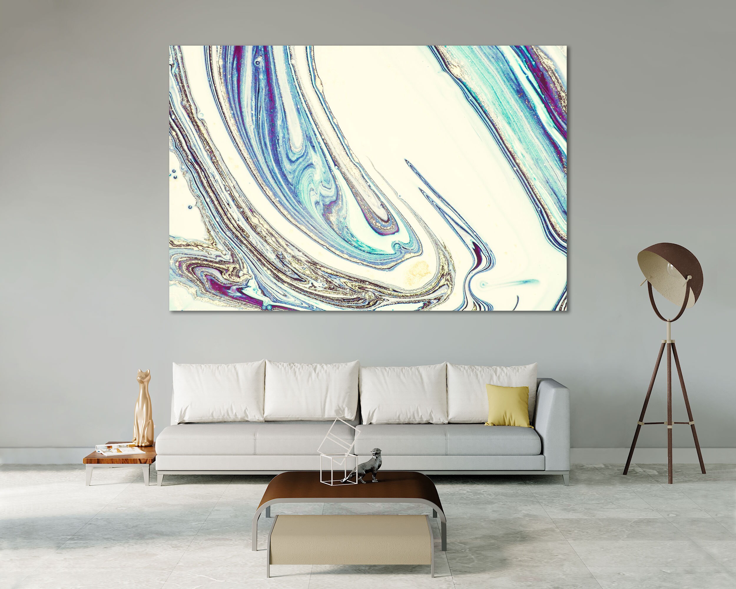 Modern Bright Abstract Design Abstract Art on Canvas Print - Etsy UK