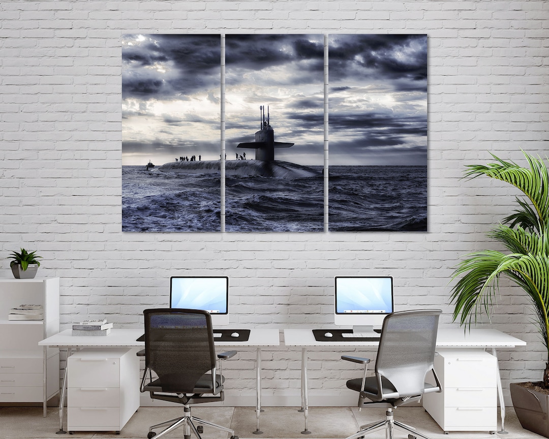 Submarine Modern Art Decor Submarine Art Print on Canvas Submarine ...