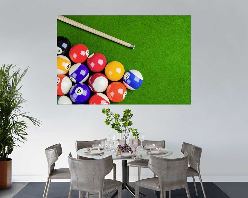 Billiards Game Stylish Decor for Room Wall Billiards Original - Etsy