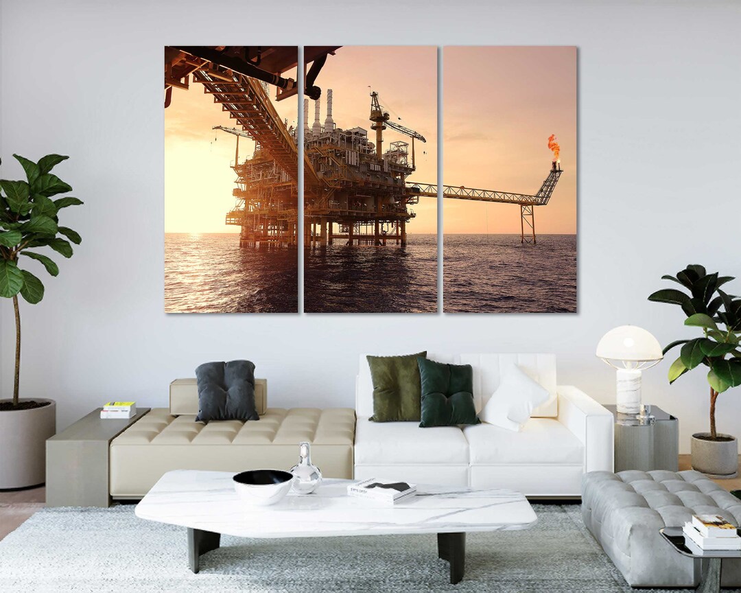 Oil and Gas Industry Modern Wall Art Industrial Equipment Print on ...