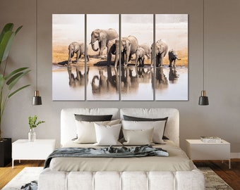 Large Elephant Canvas - Etsy