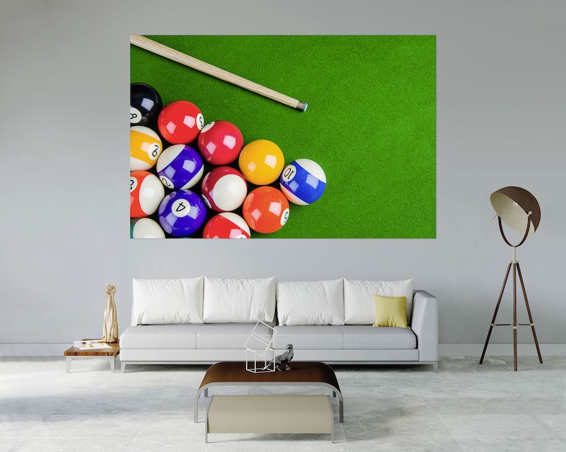 Billiards Game Stylish Decor for Room Wall Billiards Original - Etsy
