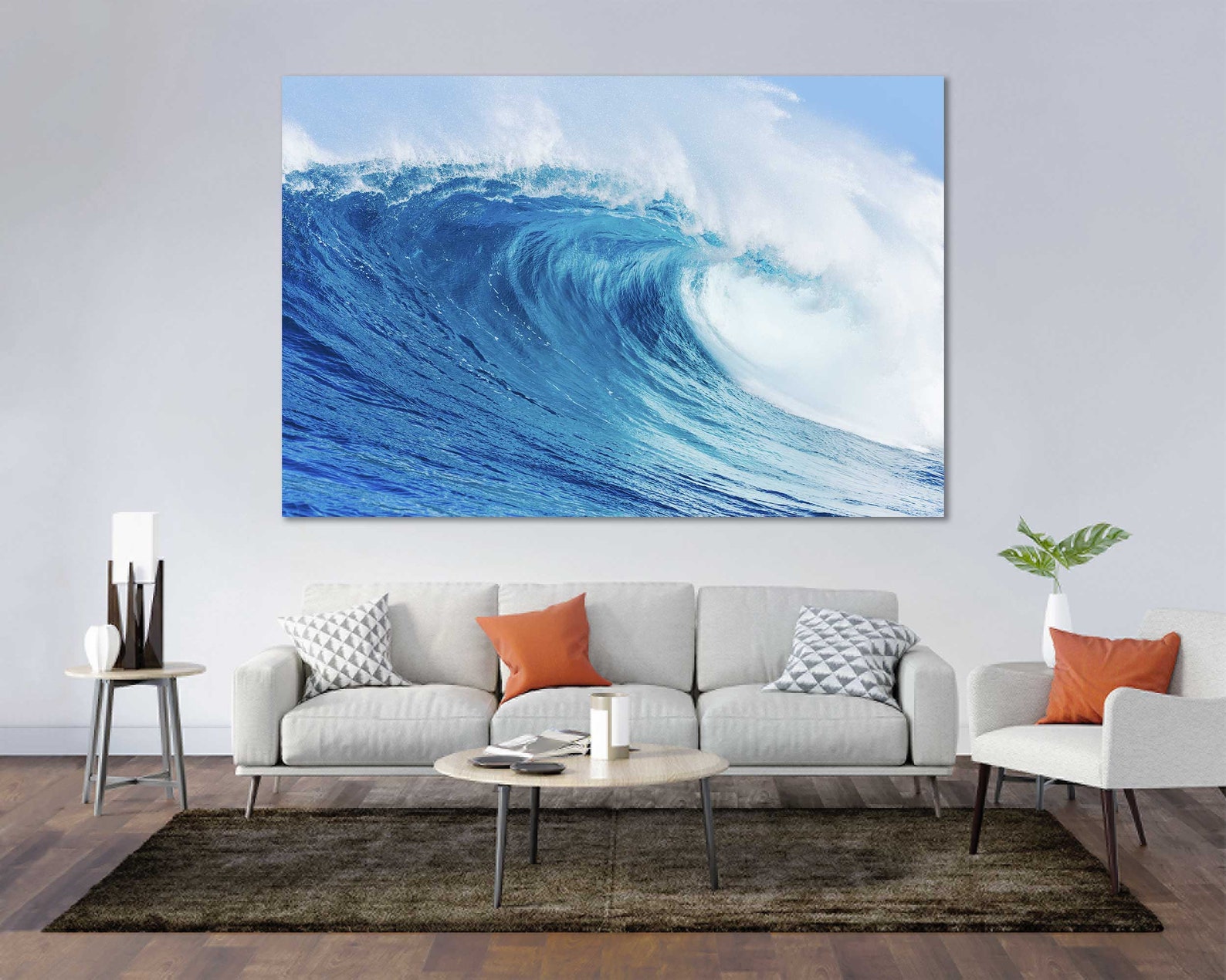 Wave Home Interiors Wall Decor Wave Framed Wall Art Sea Wave | Etsy