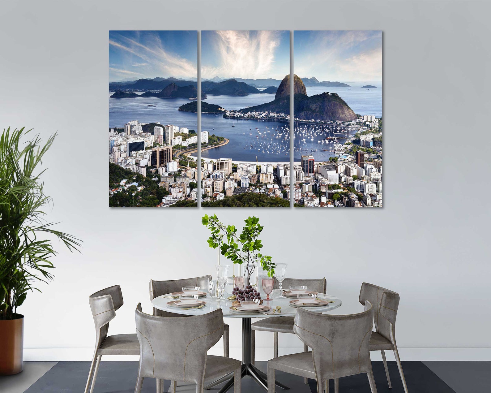 Rio De Janeiro Skyline Wall Art Prints Botafogo Beach Modern Wall ...