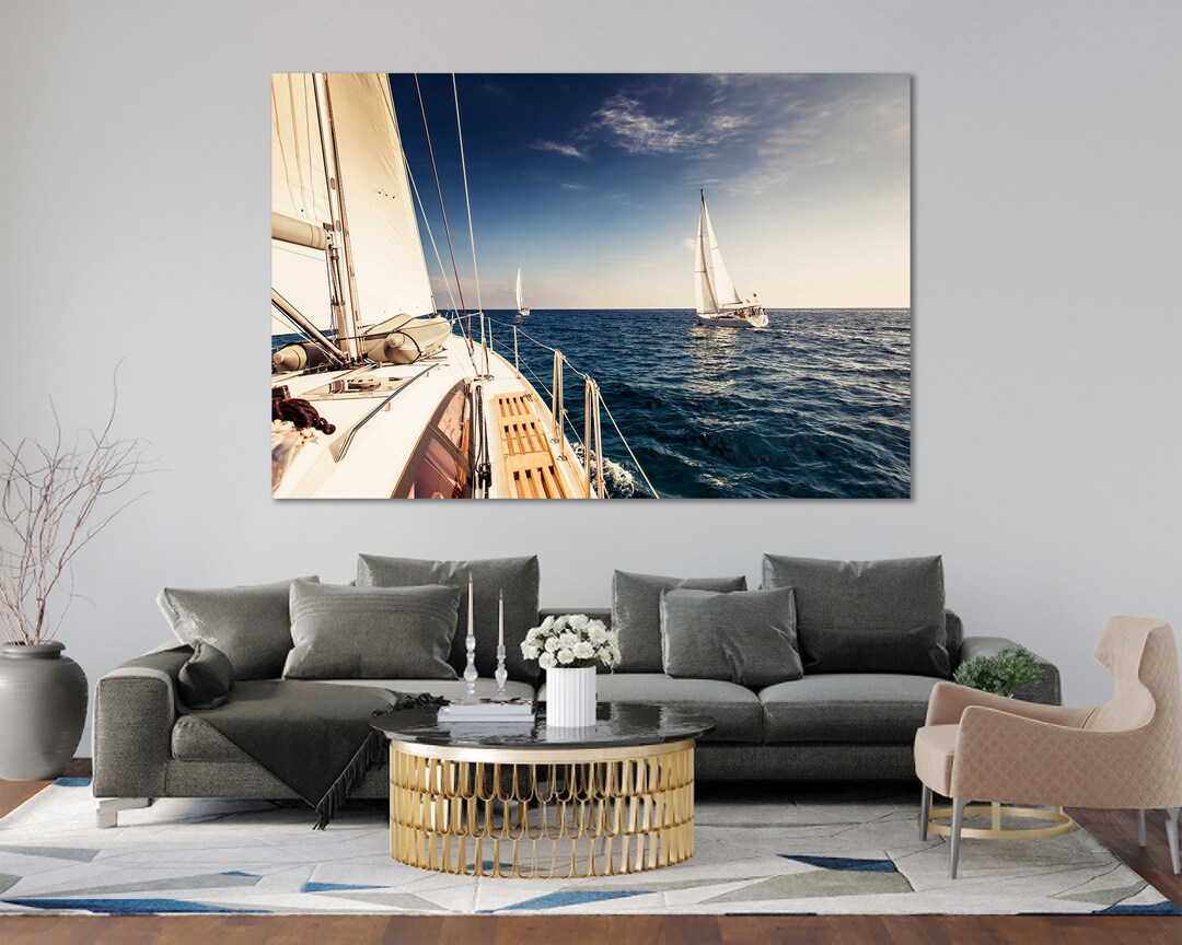 Sailing Yacht Photography Print – Nautical Seascape Canvas Art - Etsy