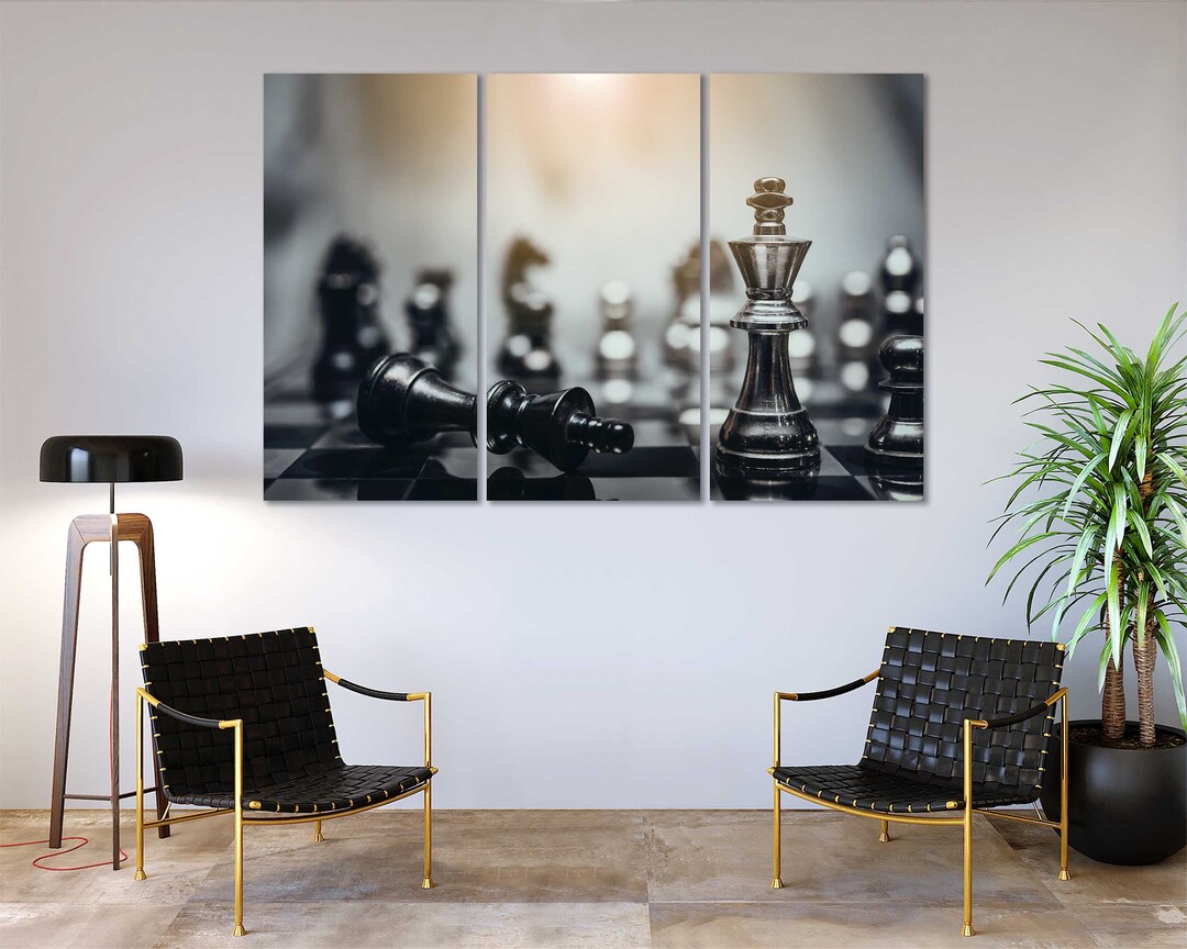 Game of Chess Stylish Wall Decor Chess Pictures for Game Room - Etsy ...