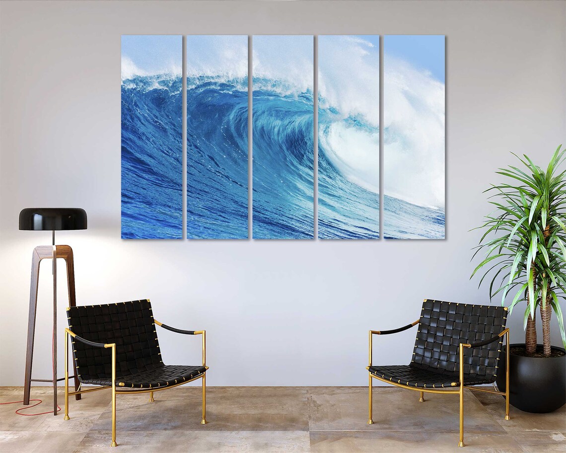 Wave Home Interiors Wall Decor Wave Framed Wall Art Sea Wave - Etsy