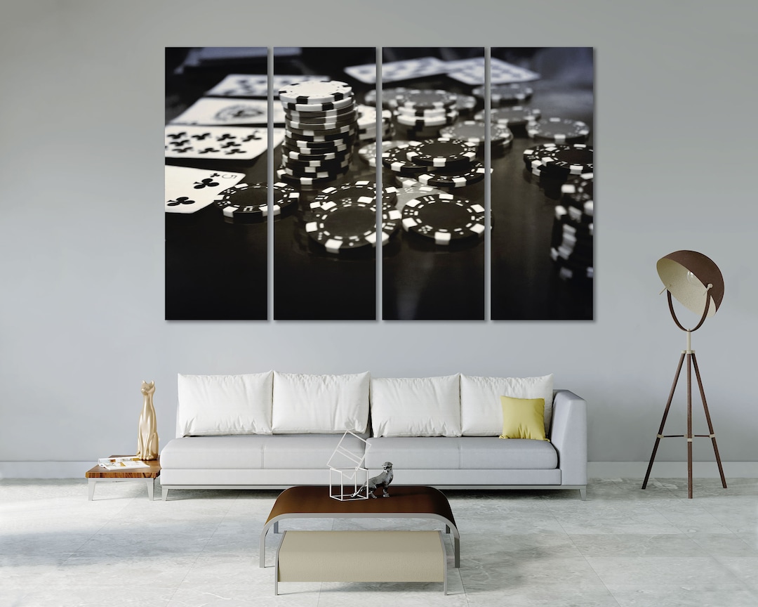 Poker Game Modern Wall Decor Poker Pictures for Room Wall Poker Chips ...