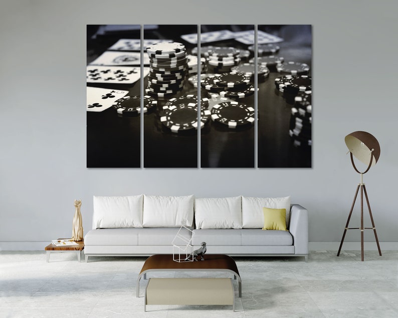 Poker Game Modern Wall Decor Poker Pictures for Room Wall | Etsy