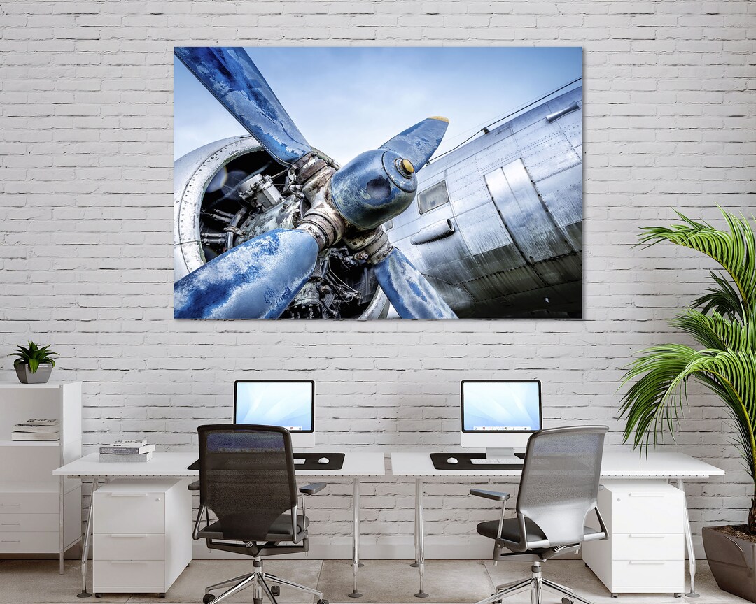 Vintage Airplane Propeller Canvas Print – Aviation Wall Art - Etsy