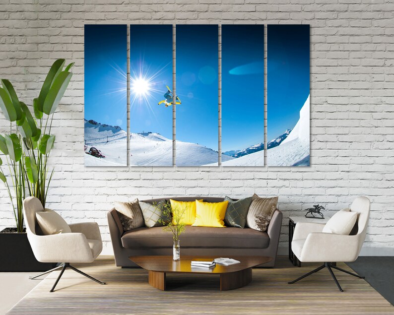 Snowboard Jump Canvas Print – Winter Sports Photography, Alpine ...
