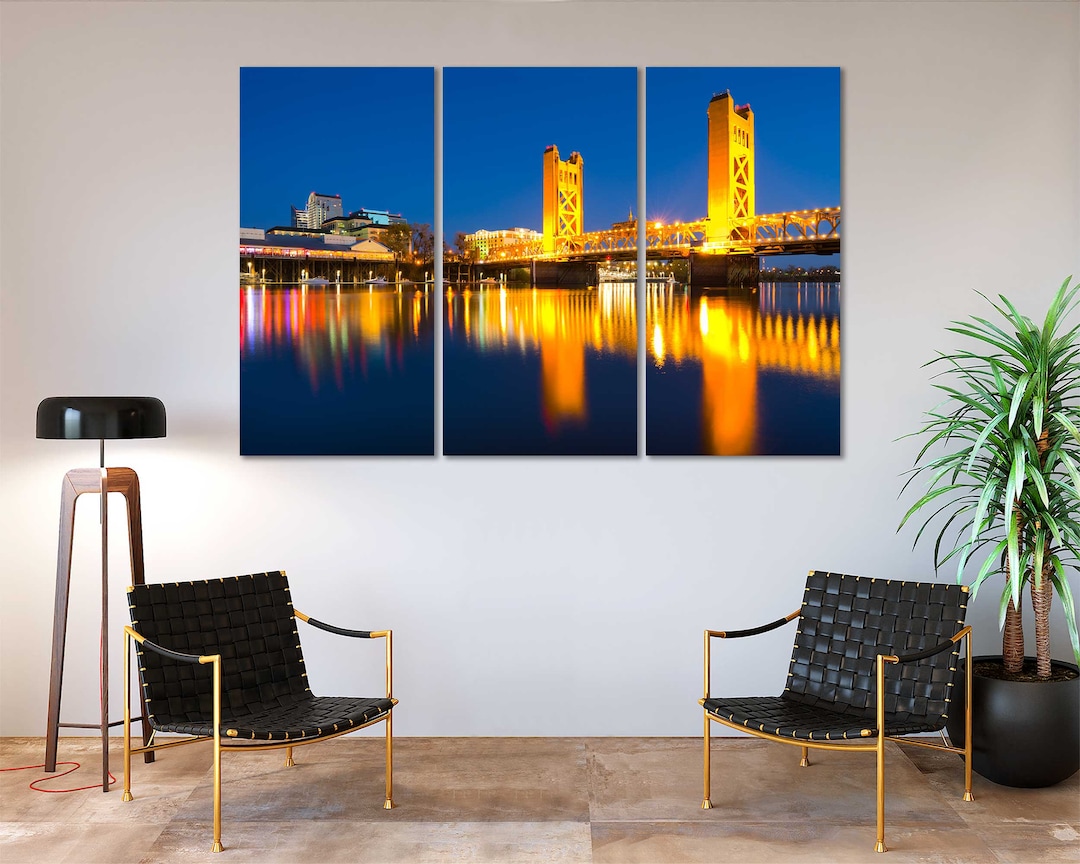 Sacramento at Night Wall Art Sacramento Home Decor Pictures Sacramento ...