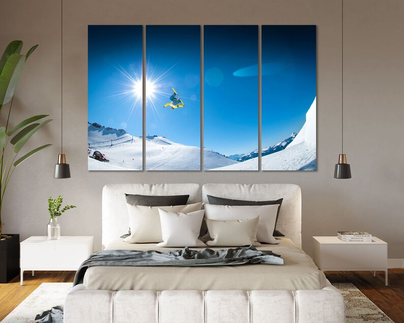 Snowboard Jump Canvas Print – Winter Sports Photography, Alpine ...