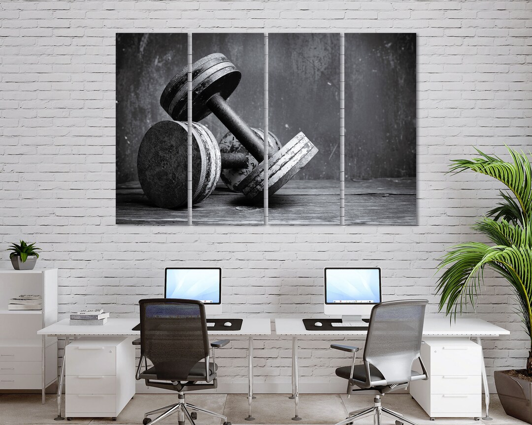 Dumbbells Home Decor Pictures Dumbbells Canvas Print Art Wall GYM ...