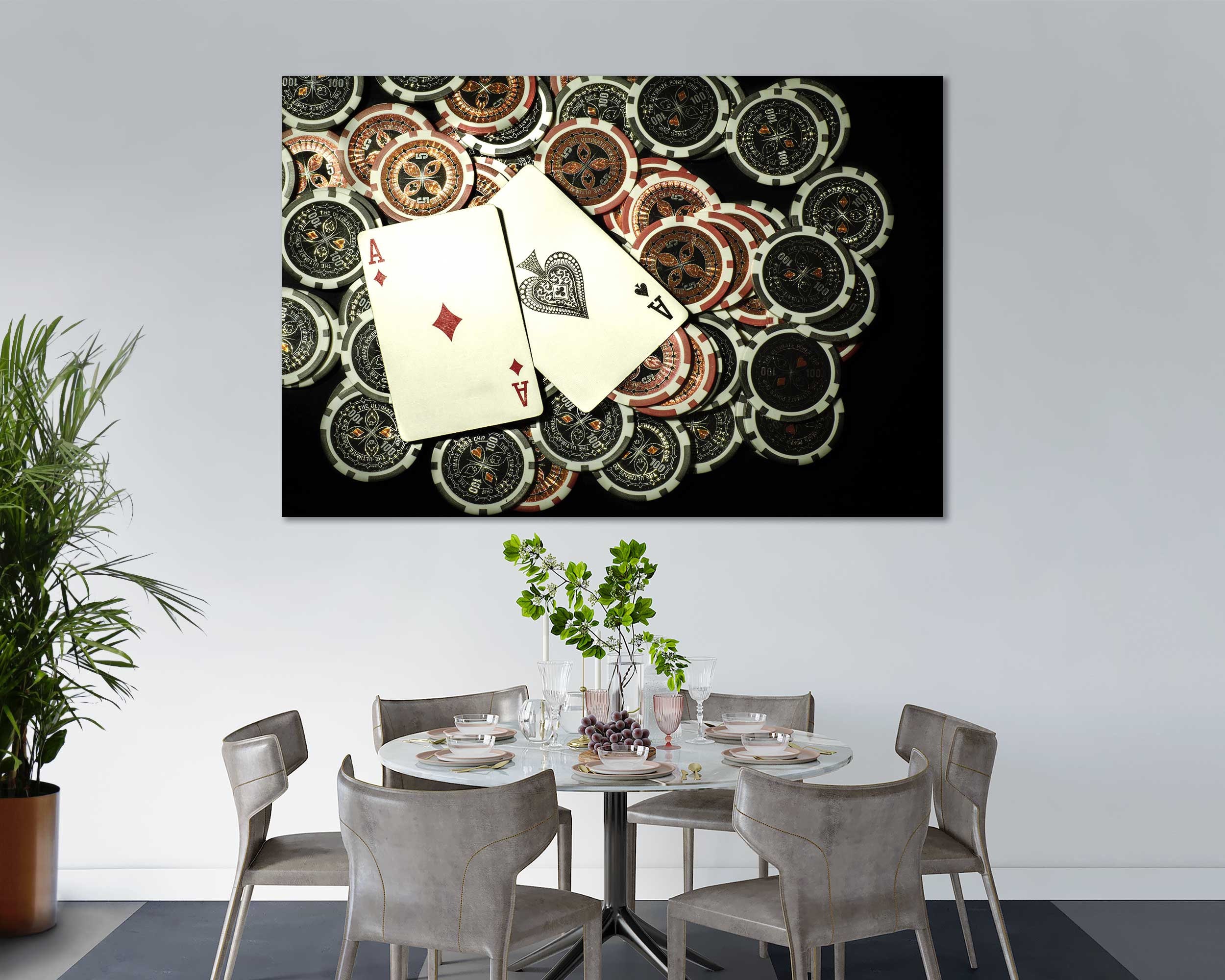 Stylish Poker Art Wall Decor Poker Design Art for Room Poker - Etsy UK