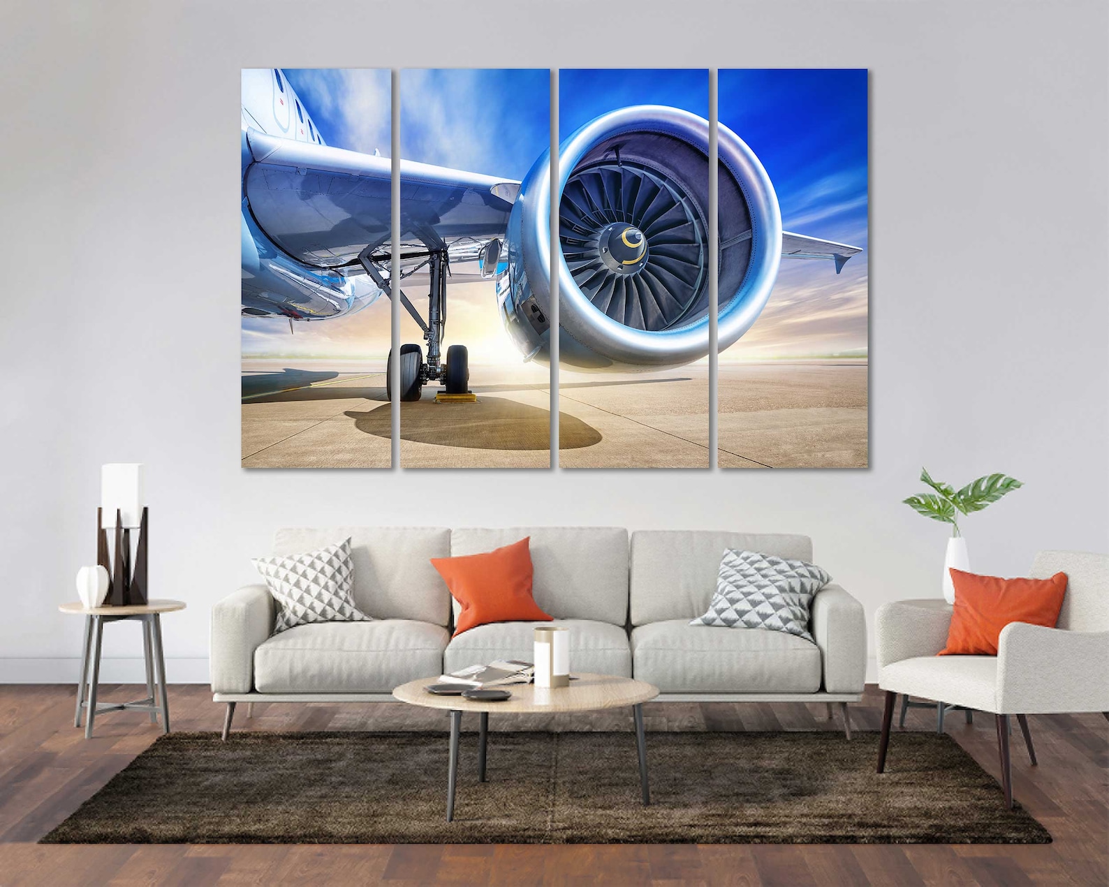 Passenger Plane Large Wall Paintings Airliner Wall Canvas | Etsy