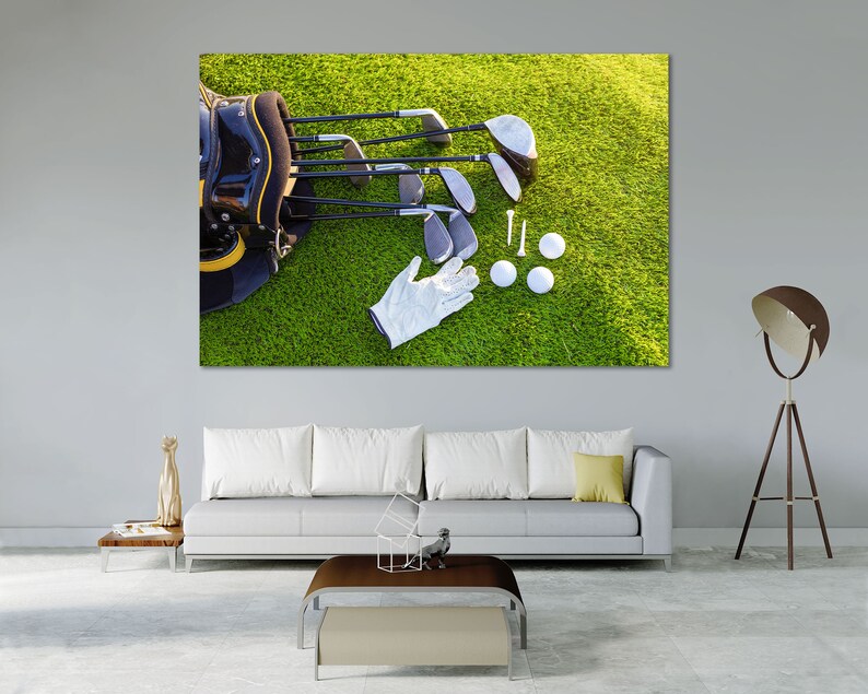 Golf Equipment Original Decor Home Golf Game Modern Wall Art - Etsy