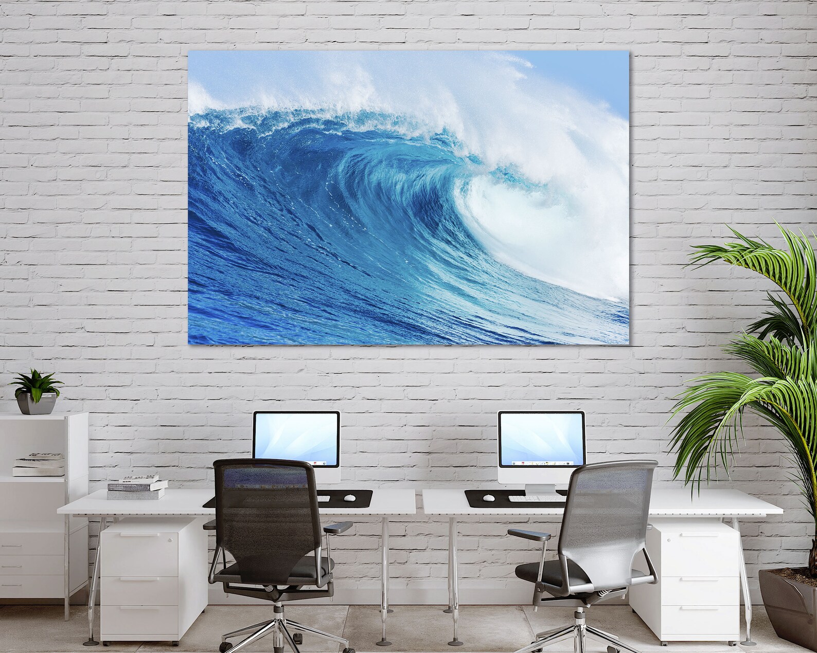 Wave Home Interiors Wall Decor Wave Framed Wall Art Sea Wave | Etsy