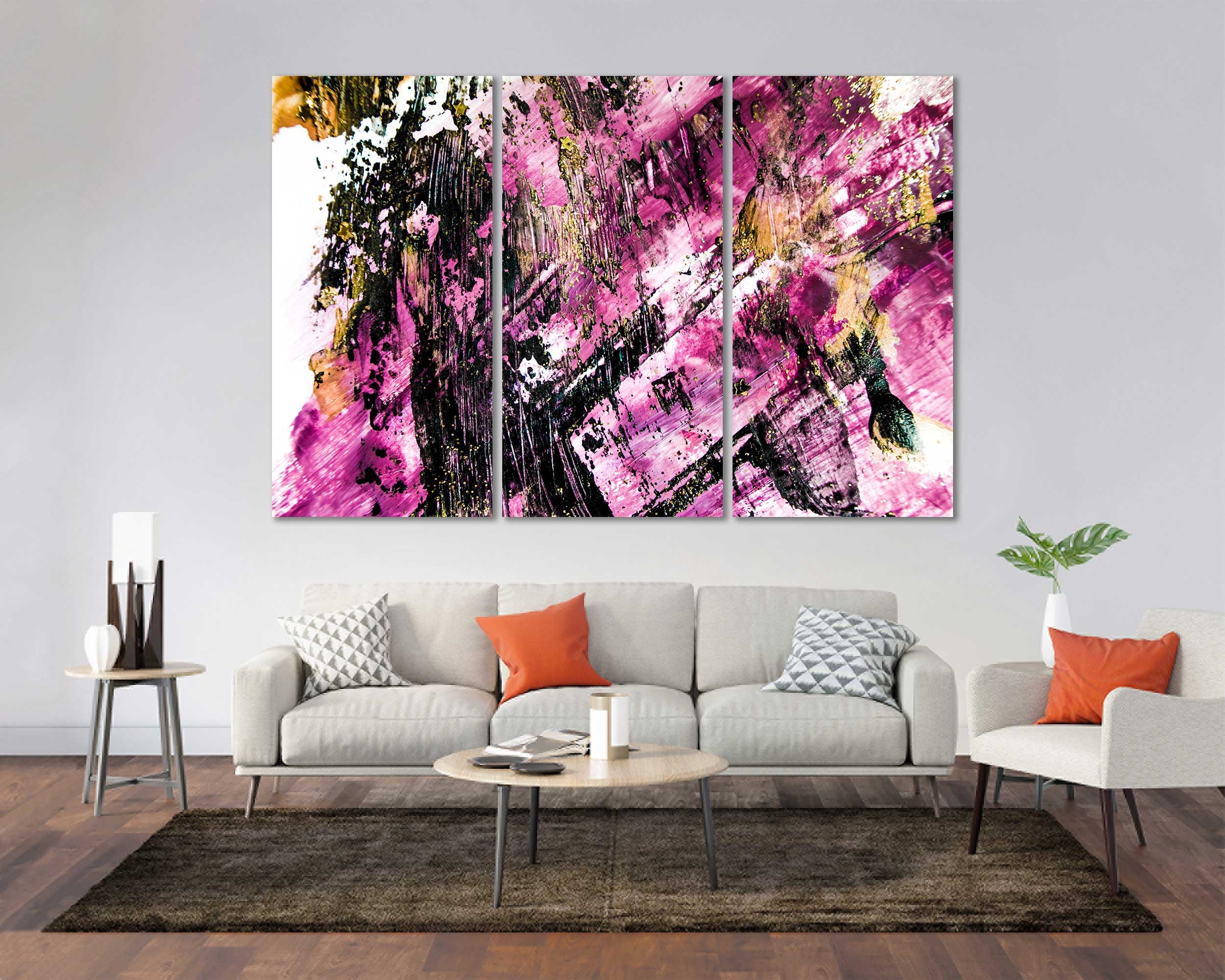 Fashion and Style Abstract Design on Canvas Fresh Colors on | Etsy