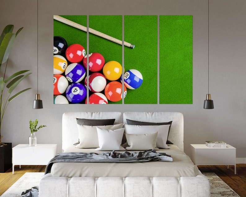 Billiards Game Stylish Decor for Room Wall Billiards Original - Etsy