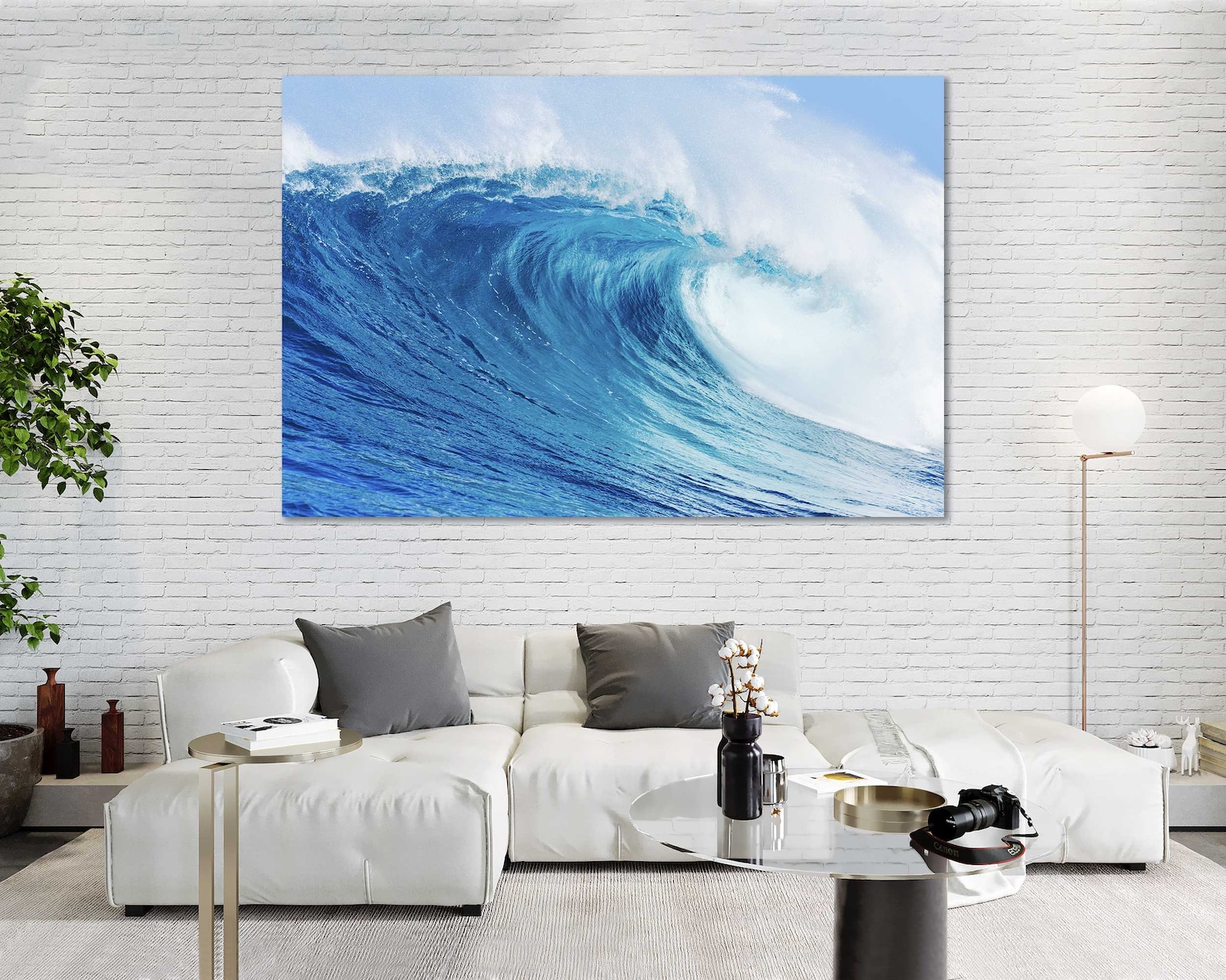 Wave Home Interiors Wall Decor Wave Framed Wall Art Sea Wave | Etsy
