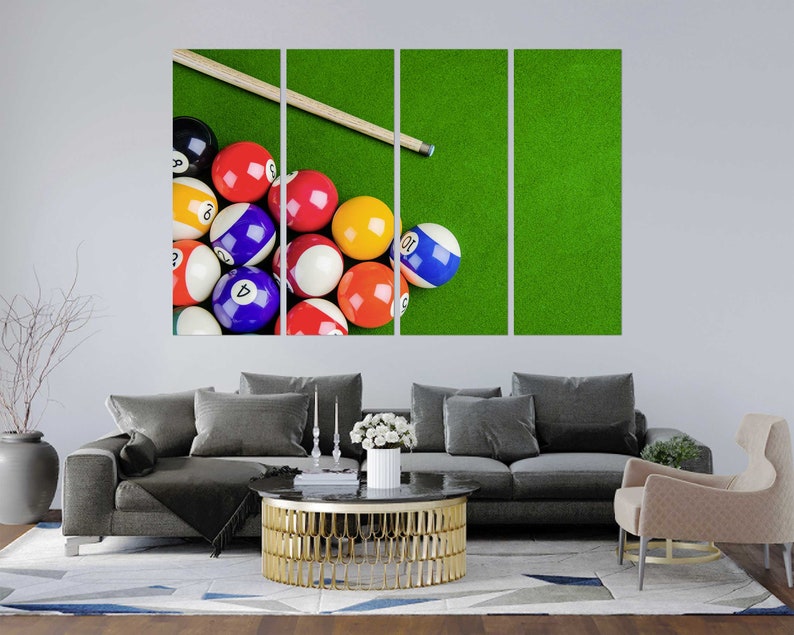 Billiards Game Stylish Decor for Room Wall Billiards Original - Etsy